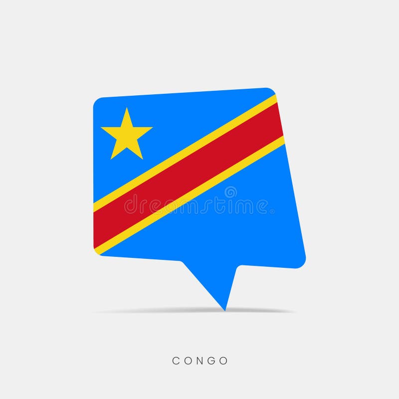 Congo Flag Bubble Chat Icon Stock Vector - Illustration of democratic ...
