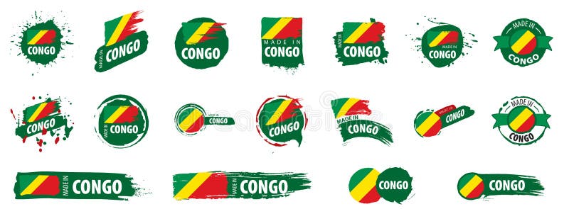 Congo Flag, Vector Illustration on a White Background Stock Vector ...