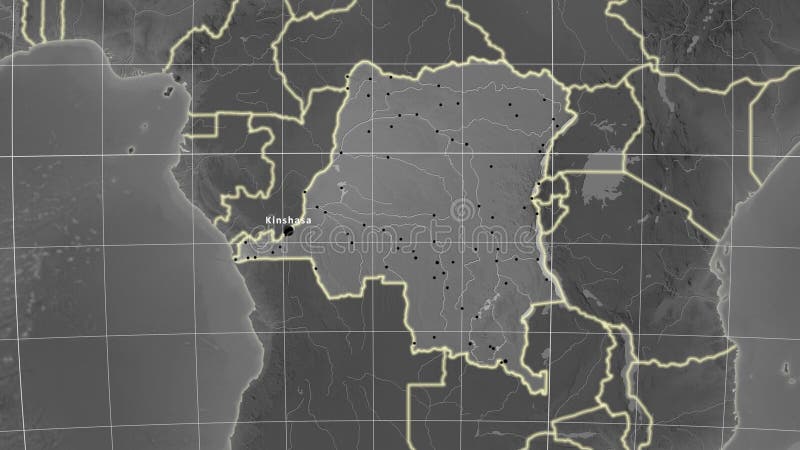 Congo Kinshasa - Grayscale. Composition, Borders Stock Illustration ...