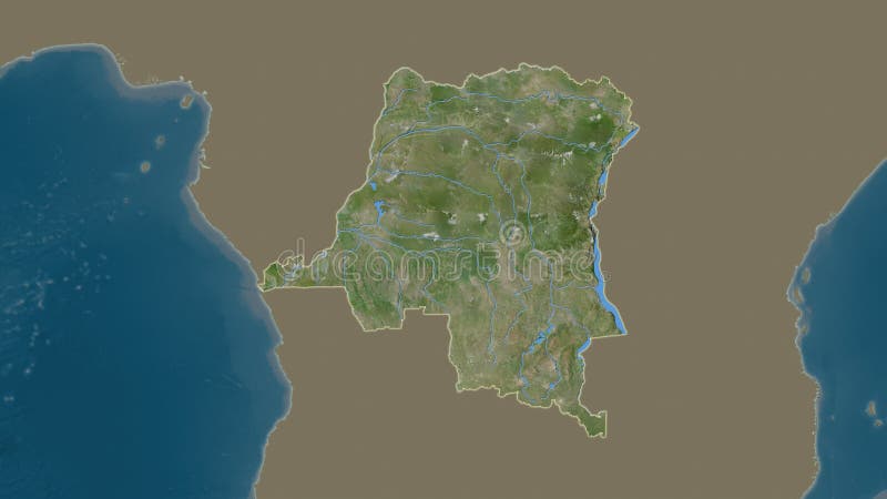 Satellite Map of Kinshasa Leopoldville, is the Capital and the Largest ...