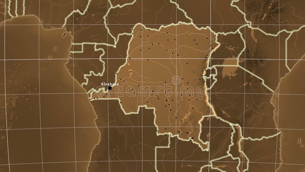 Congo Kinshasa - Tint. Composition, Borders Stock Illustration ...