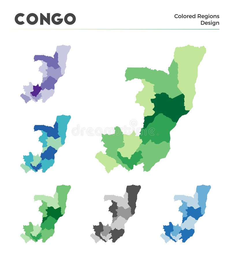 Congo map collection. stock vector. Illustration of geography - 263342272