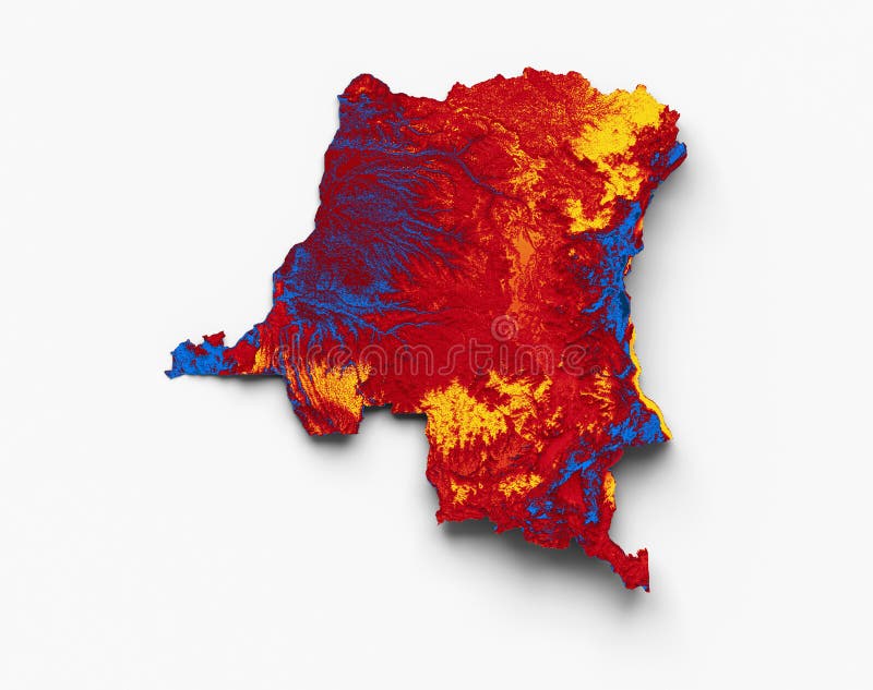 Congo Relief Map Stock Illustrations – 566 Congo Relief Map Stock ...