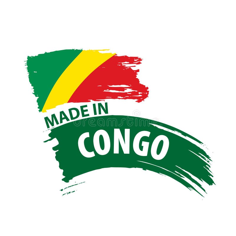 Congo Flag, Vector Illustration on a White Background Stock Vector ...
