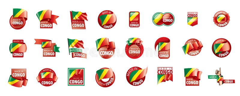 Congo Flag, Vector Illustration on a White Background Stock Vector ...