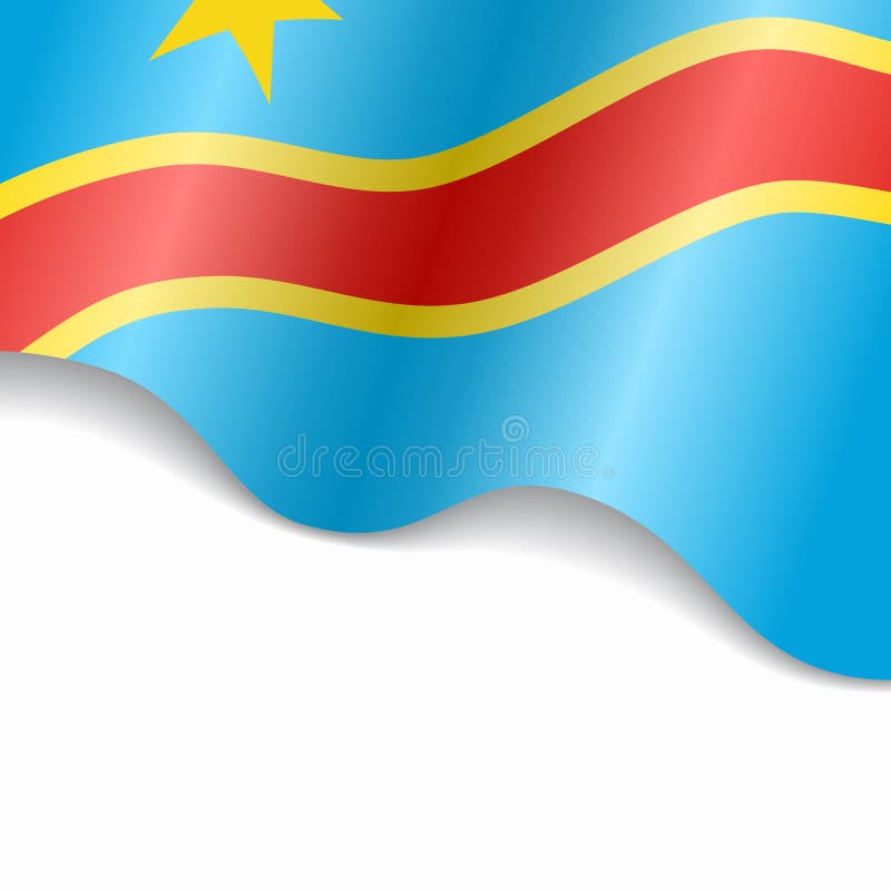 Congolese Flag Wavy Abstract Background. Vector Illustration. Stock ...