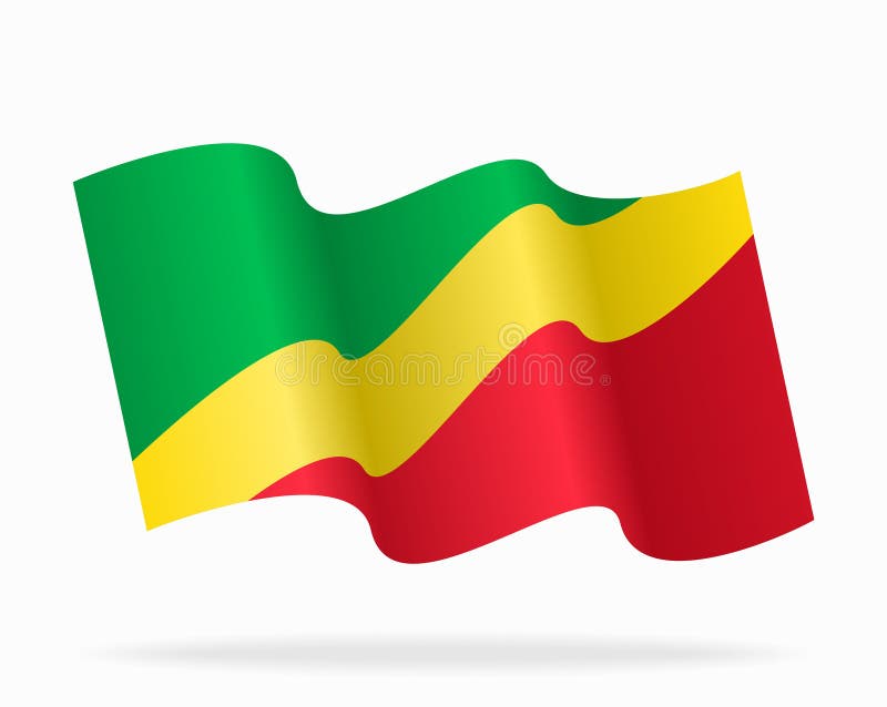Congolese Flag Wavy Background Layout. Vector Illustration. Stock ...