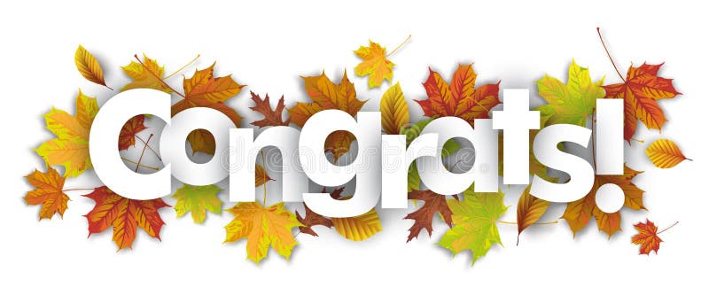 Congrats Autumn Foliage stock vector. Illustration of forward - 102403916
