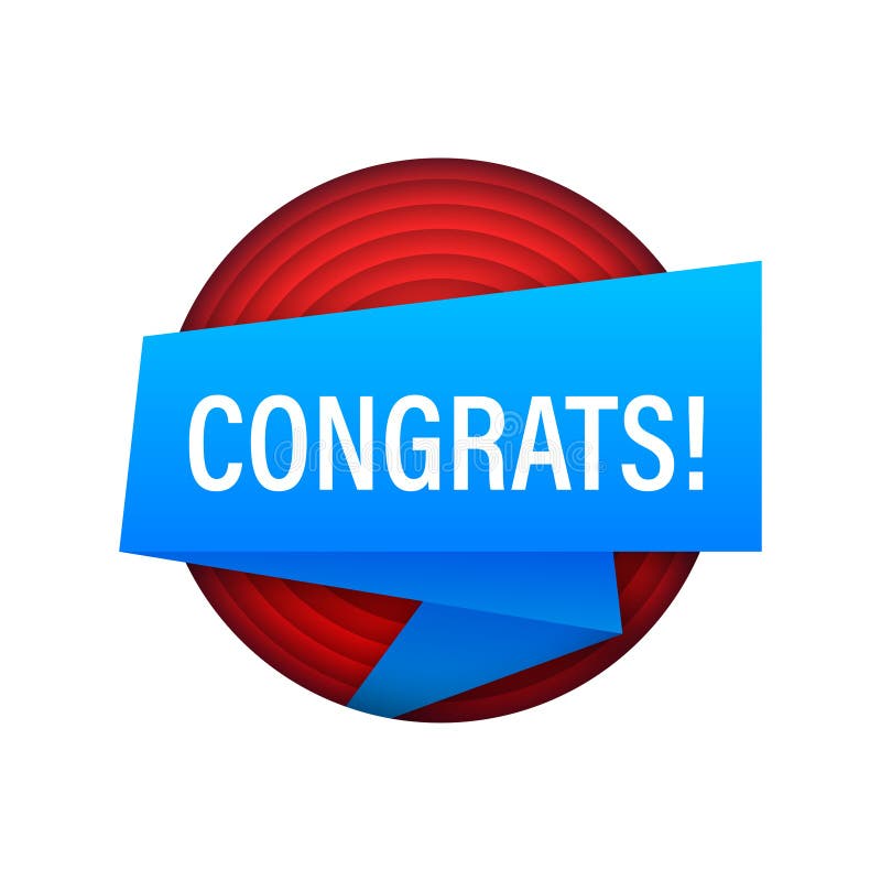 Congrats. Banner with Congrats Isolated on White Background. Web Design ...