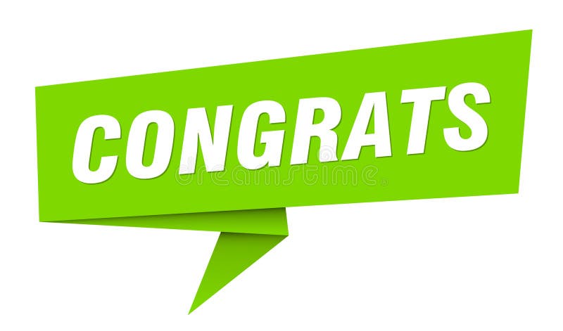 Congrats Banner. Congrats Speech Bubble, Label, Sticker, Sign Template ...