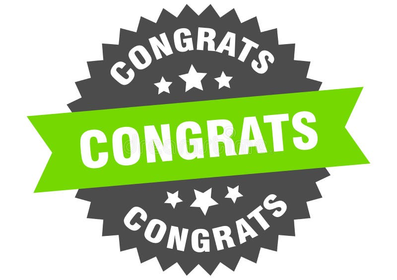 Congrats Ribbon Lettering Text Vector Stock Vector - Illustration of ...
