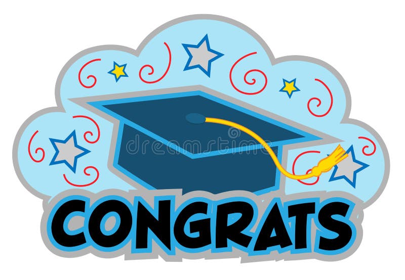 Congrats Sign stock vector. Illustration of commencement - 111520763