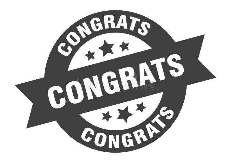 Congrats Sign, Congrats Icon Stock Vector - Illustration of festival ...