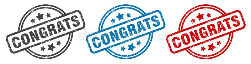 Congrats Stamp. Congrats Round Isolated Sign Stock Vector ...