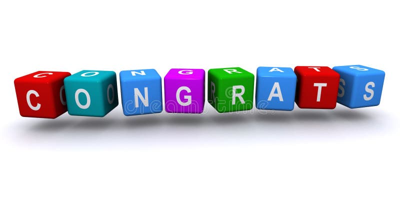 Congrats Background with Stars Stock Illustration - Illustration of ...