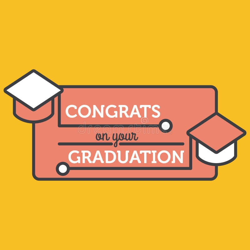 Congrats on Your Graduation Poster. Vector Illustration Decorative ...