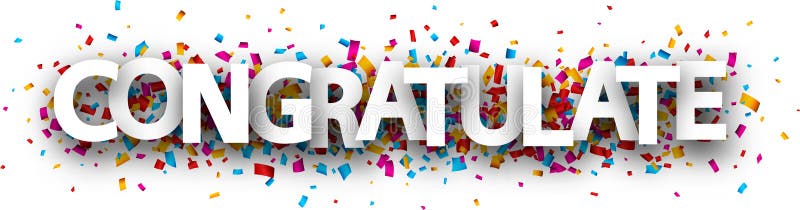 Congratulate Banner with Colorful Brush Strokes. Stock Vector ...