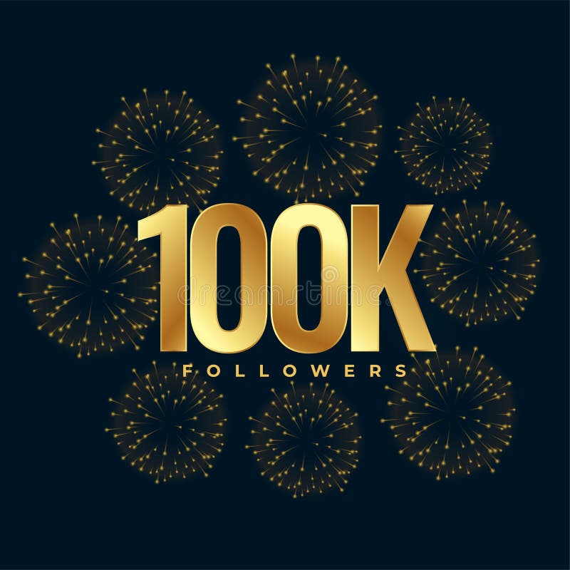 Congratulate Your 100k Famous Followers on Social Media Post Stock ...