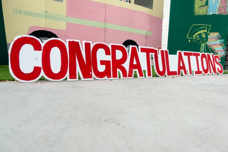 Congratulations board stock photo. Image of landmark - 61246194