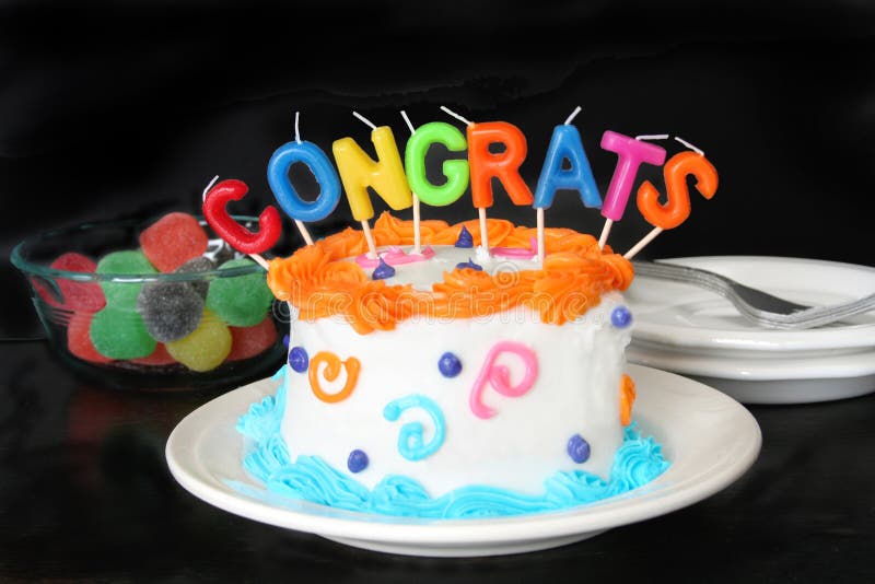 Congratulation Cake stock photo. Image of message, congrats - 10037080