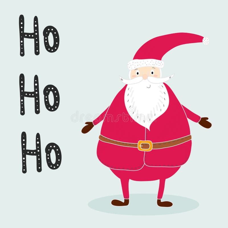 Congratulation Christmas Card with Santa. Printable Template. Stock ...