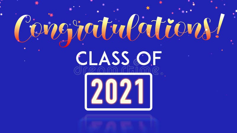 Congratulation Class of 2021 Graphics Text Animation with Confetti ...