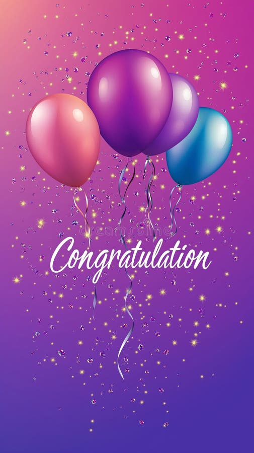 Congratulation Greeting Cards Theme, Nice Style Stock Photo - Image of ...