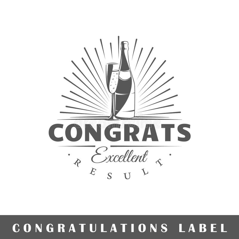 Congratulation Label Template Stock Vector - Illustration of banner ...
