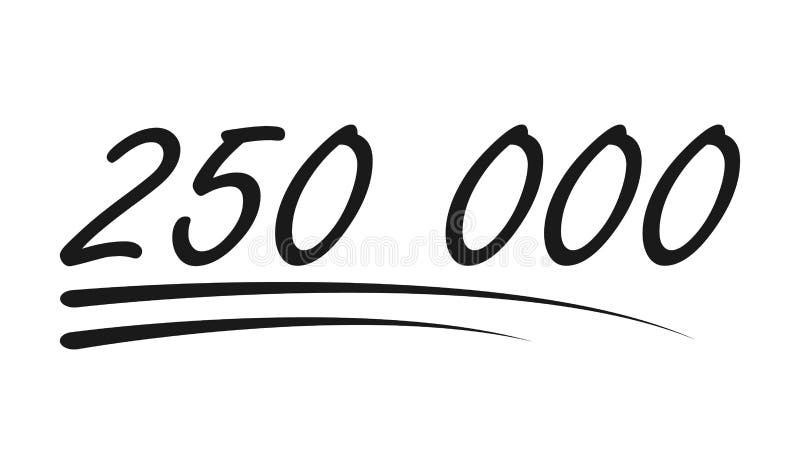 Congratulation Number Lettering, 250 000 Celebrate Follower Icon, Web ...