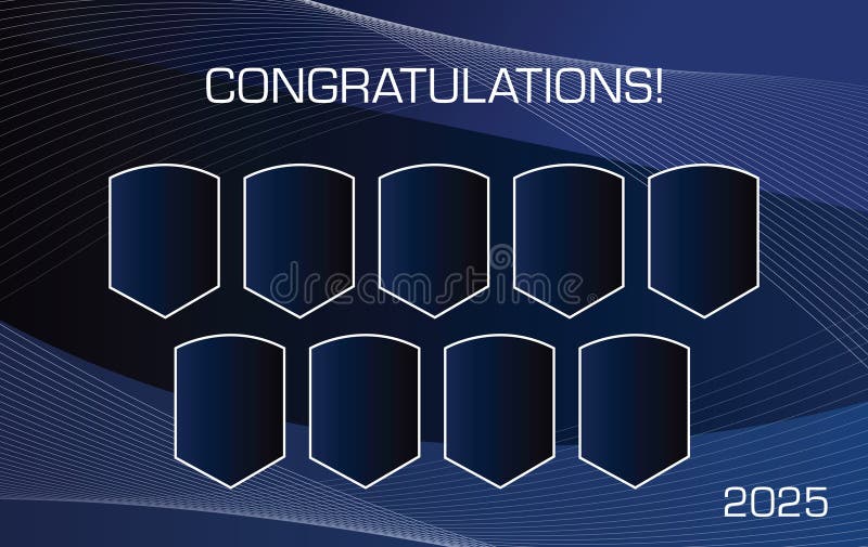 Congratulation Photo Picture Frame Collage Layout Design Stock Vector ...