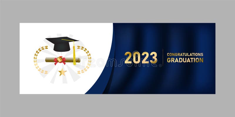 Congratulation from School Class of Graduation Banner Design Stock ...