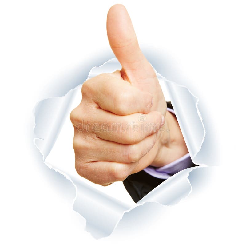 Congratulation with Thumbs Up Stock Photo - Image of paper, hand: 59204214