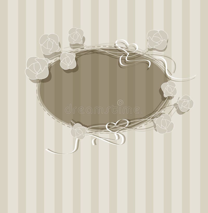 Congratulation Vintage Background with Flowers and Stock Vector ...