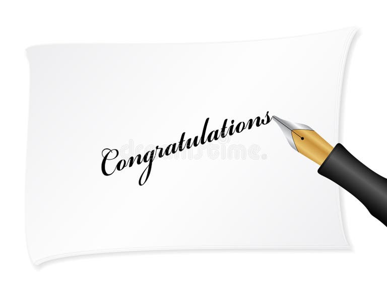 Congratulations Pen Stock Illustrations – 1,081 Congratulations Pen ...