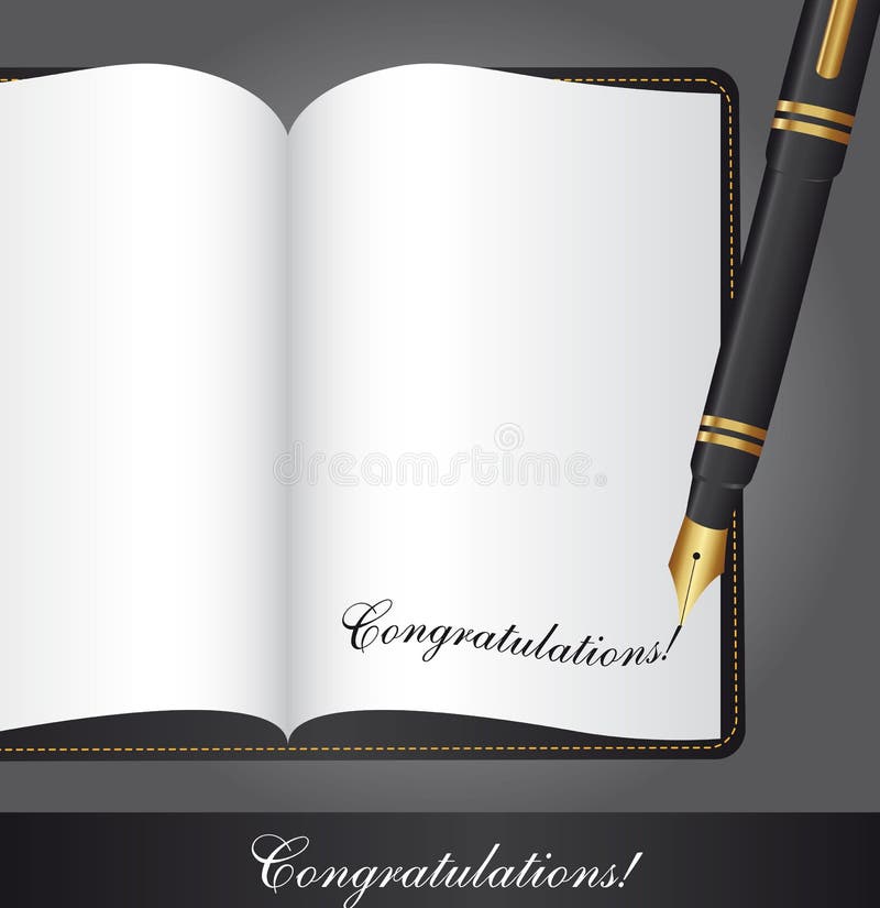 Red Narrow Corner with the Word Congratulations Stock Illustration ...