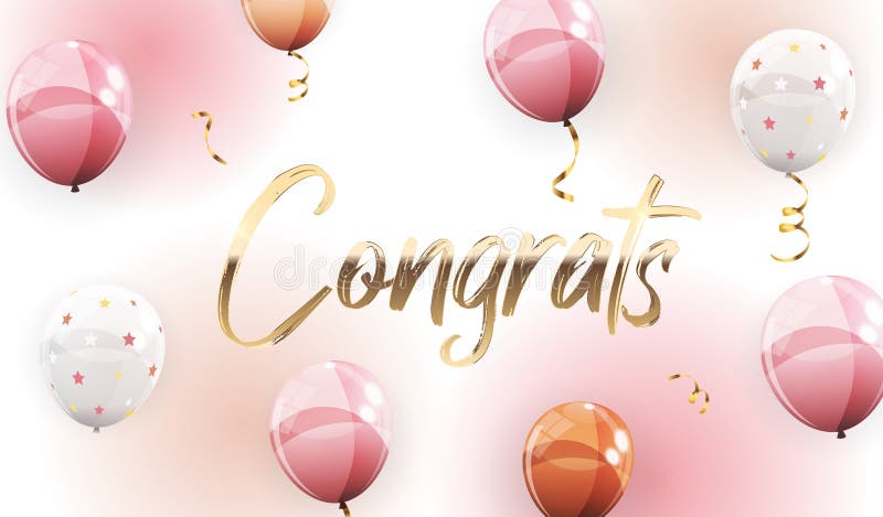 Congratulations Abstract Design Template Background. Vector ...