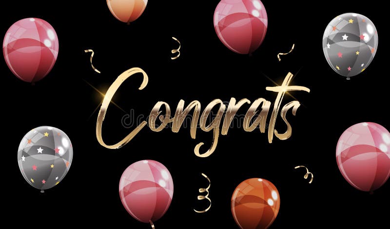 Congratulations Abstract Design Template Background Stock Illustration ...