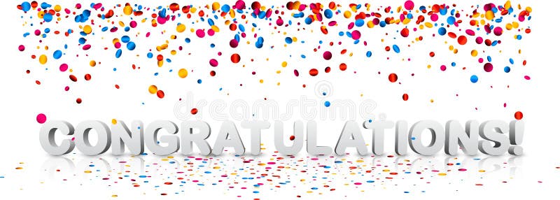 Congratulations Background with Colorful Confetti. Stock Vector ...