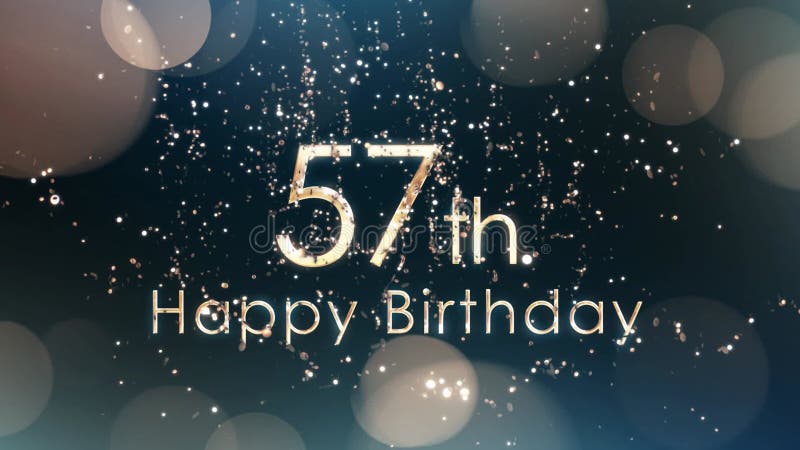 Congratulations on the 57th Birthday in Gold Luxury Style, Happy ...
