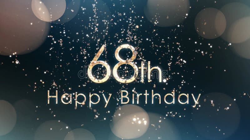 Congratulations on the 68th Birthday in Gold Luxury Style, Happy ...