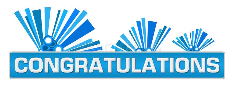 Congratulations Blue Abstract Graphics on Top Stock Illustration ...
