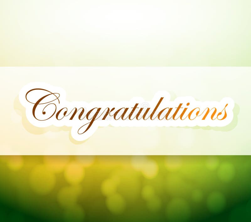 Congratulations Sign Card Illustration Design Stock Illustration ...