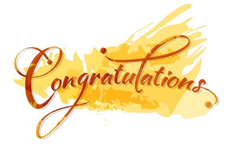 Congratulations Calligraphy Stock Vector - Image: 60868643
