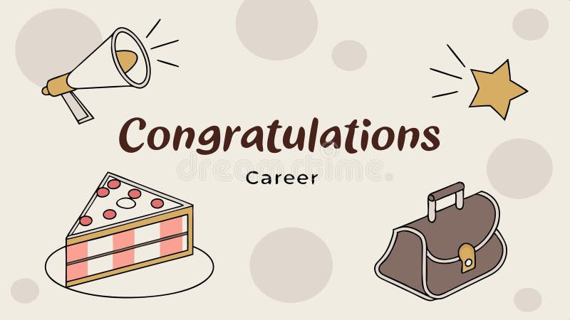 Congratulations Card Template Design - Vector Illustration Isolated on ...