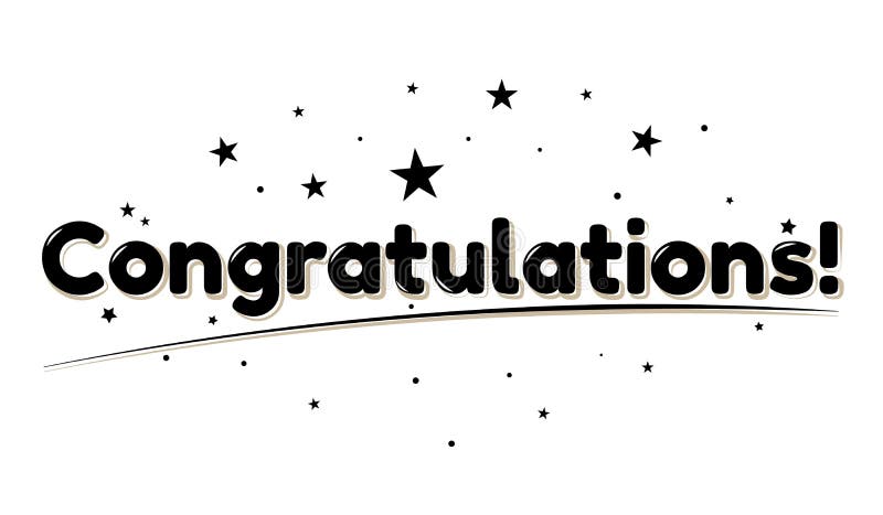 Congratulations Card Template Design - Vector Illustration Isolated on ...