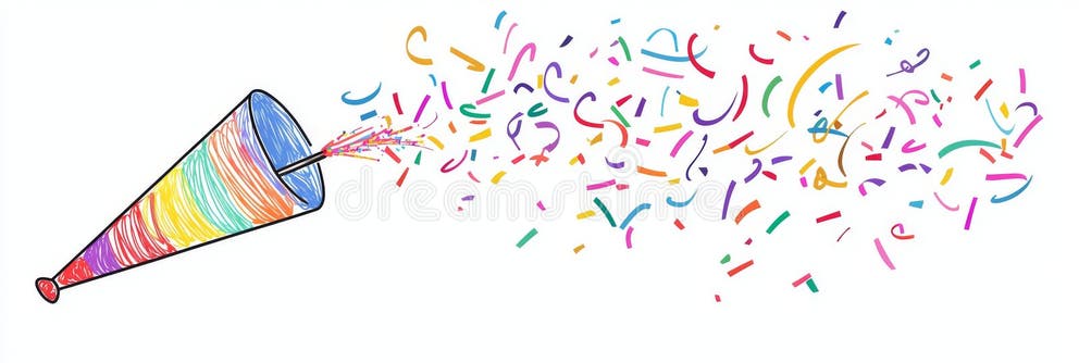 Congratulations and Celebration Elements. Confetti Logo. Continuous ...