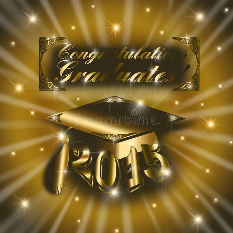 Congratulations Class of 2015 Stock Illustration - Illustration of beam ...