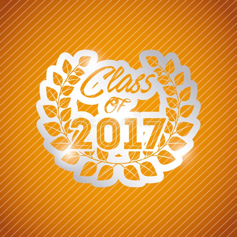 Congratulations Class of 2017 Card Stock Illustration - Illustration of ...