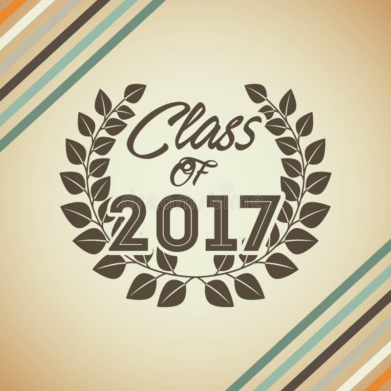Congratulations Class of 2017 Card Stock Illustration - Illustration of ...