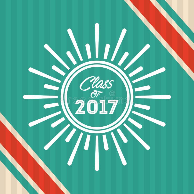 Congratulations Class of 2017 Card Stock Illustration - Illustration of ...